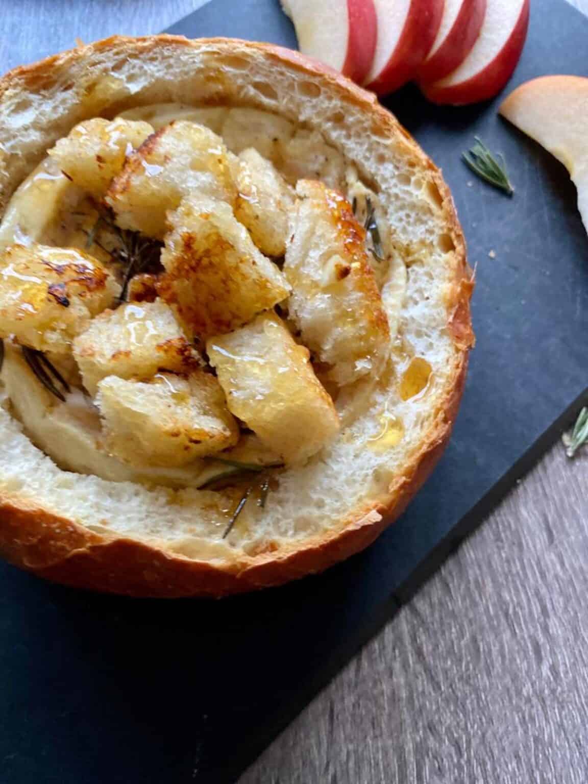 Baked Camembert in Bread - Rosanna ETC