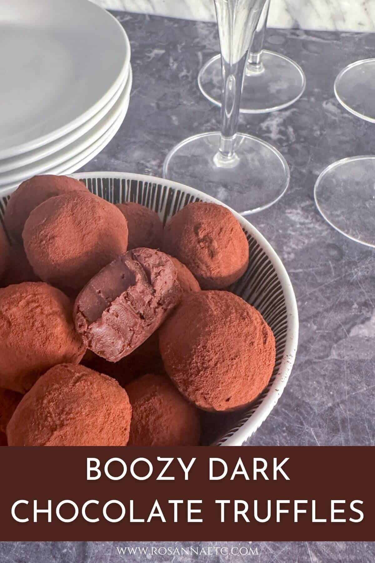 Dark Chocolate Boozy Truffles - Rosanna ETC