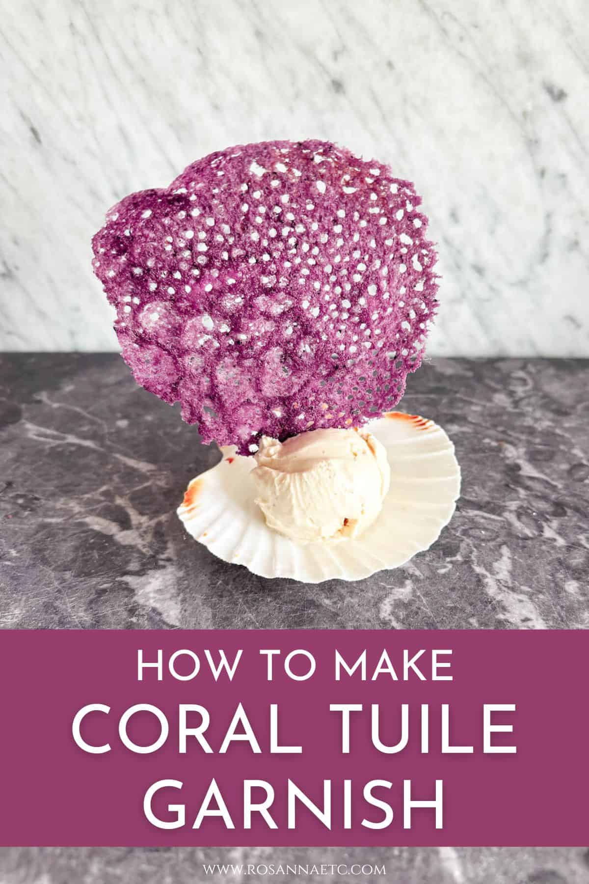 How To Make An Edible Coral Tuile Garnish - Rosanna ETC