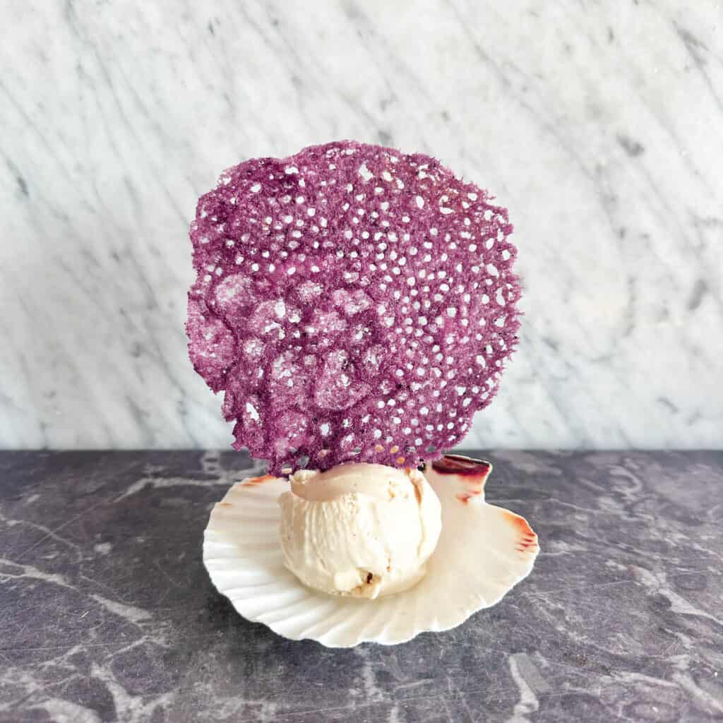 How To Make An Edible Coral Tuile Garnish - Rosanna ETC
