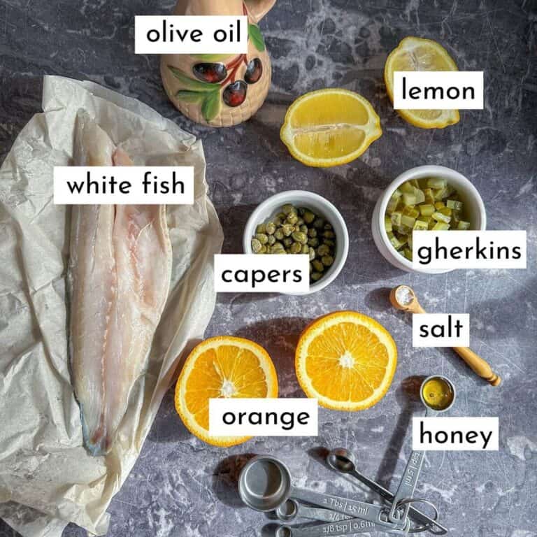 White Fish Carpaccio With Citrus Dressing - Rosanna ETC