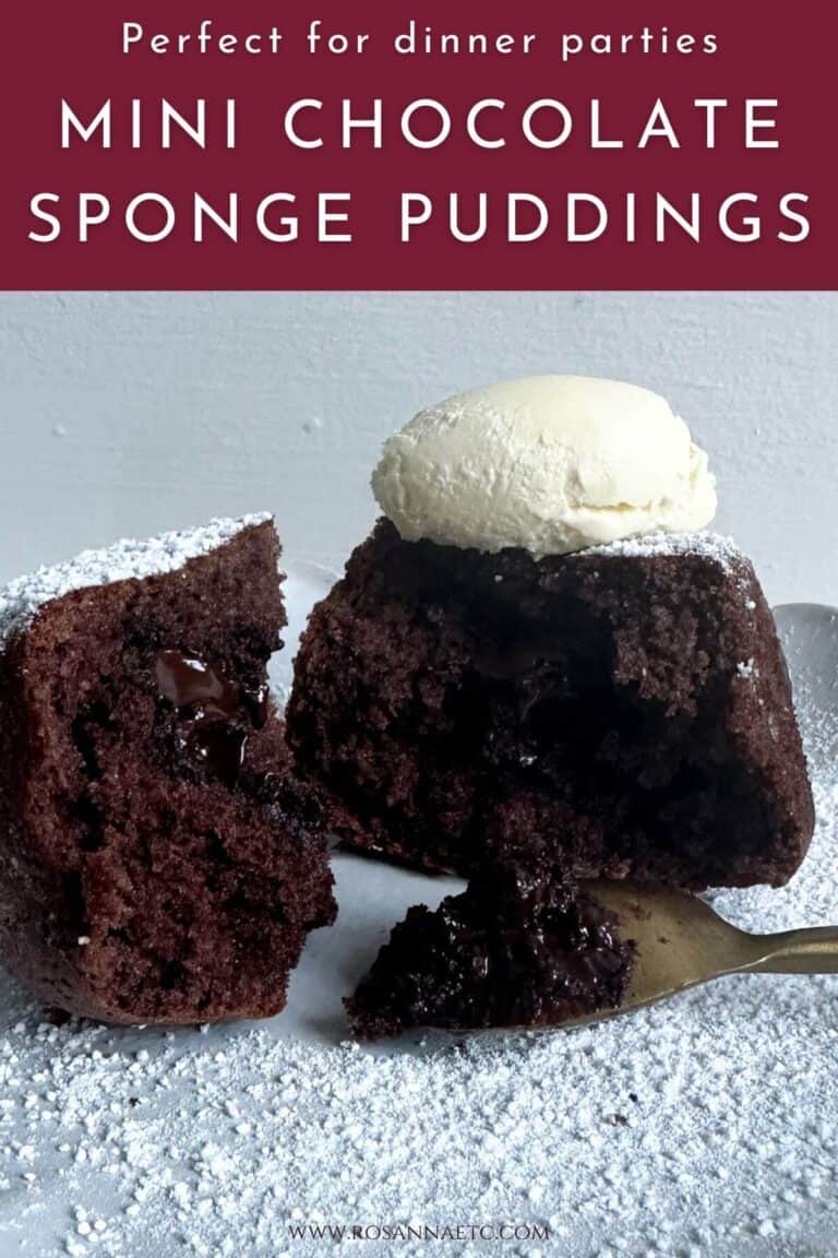 Dark Chocolate Sponge Puddings - Rosanna ETC