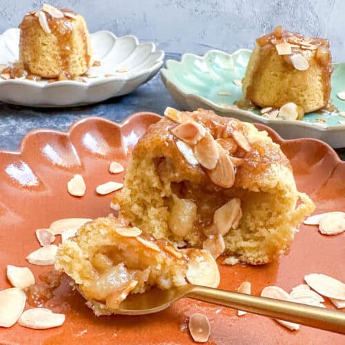 Almond And Caramelized Pear Sponge Puddings - Rosanna ETC
