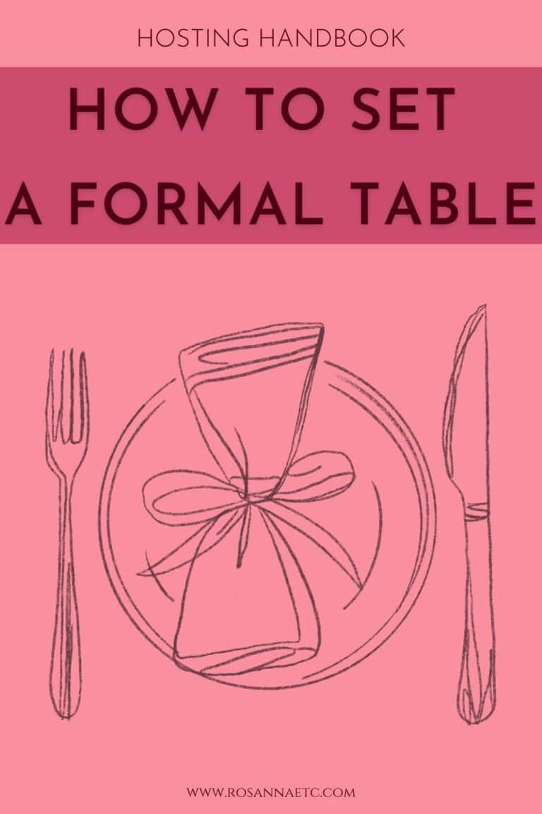 How To Set A Formal Table - Rosanna ETC